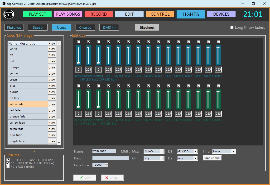 Live Performance Software for audio and midi control